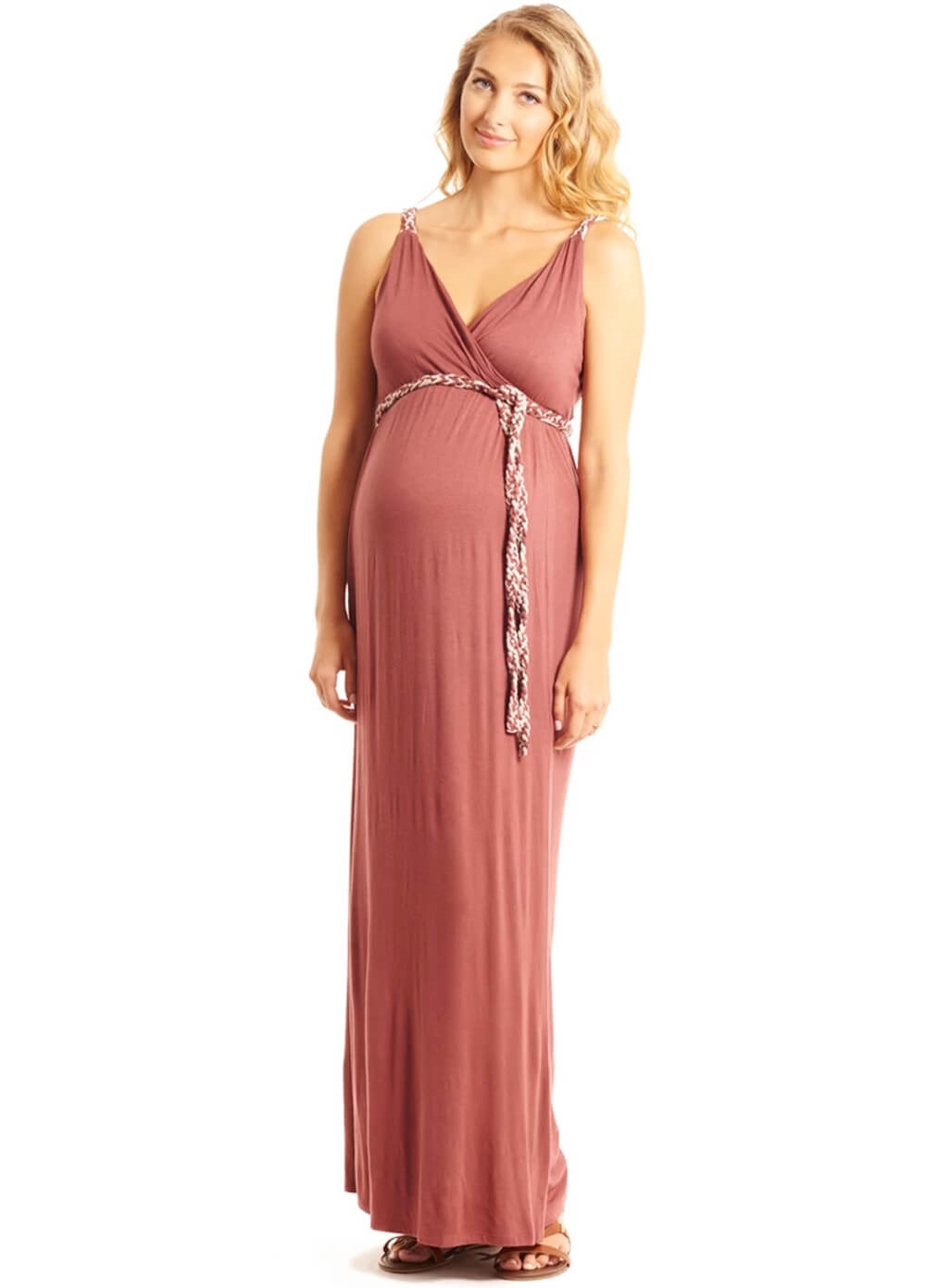 Everly Grey Sofia Goddess Maternity Maxi Dress | Queen Bee
