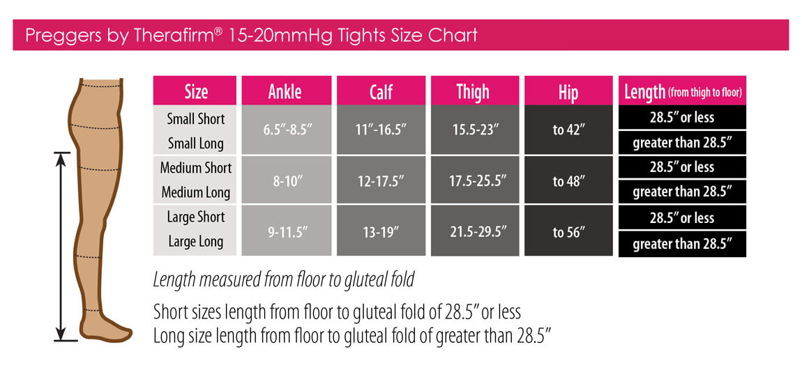 Mild Compression Maternity Tights in Black by Preggers