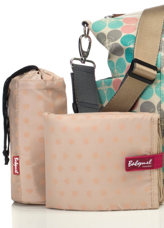 Evie Baby Nappy Tote Bag in Pastel Floral Dot by Babymel