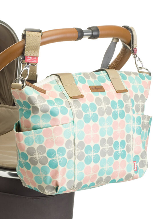 Evie Baby Nappy Tote Bag in Pastel Floral Dot by Babymel