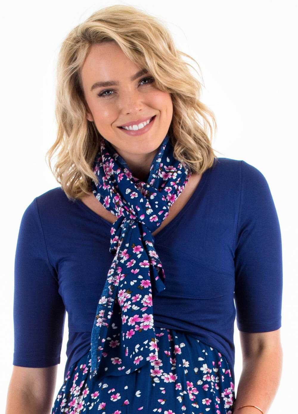 Floressa - Coco Nursing Scarf in Blue Flowerette | Queen Bee
