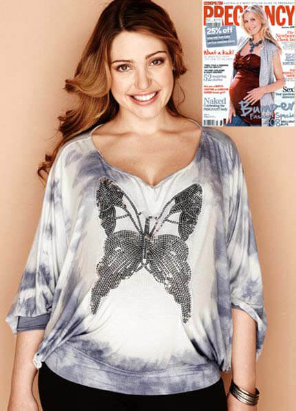 Tie-dye Butterfly Princess Maternity Top by LIL Designs