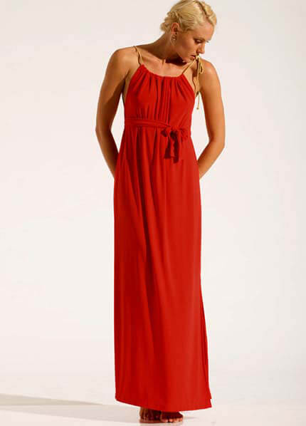 Elodie Maternity Dress in Scarlet by LIL Designs