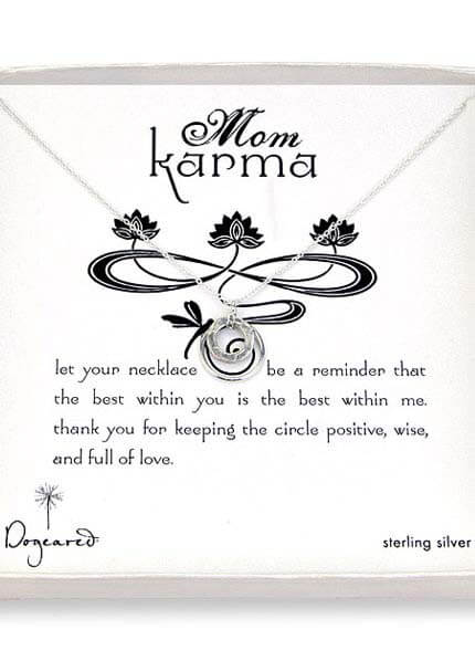Mom Karma Sterling Silver Necklace w Circle Charm by Dogeared