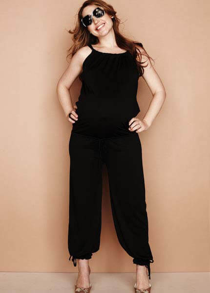 Tie Top Maternity Jumpsuit by LIL Designs