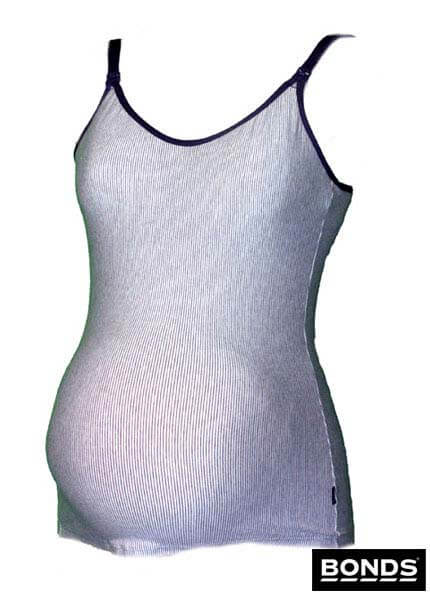 Bumps Striped Nursing Singlet by Bonds Maternity