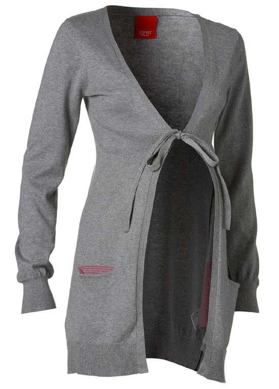 Long Cotton/Cashmere Maternity Cardigan by Esprit