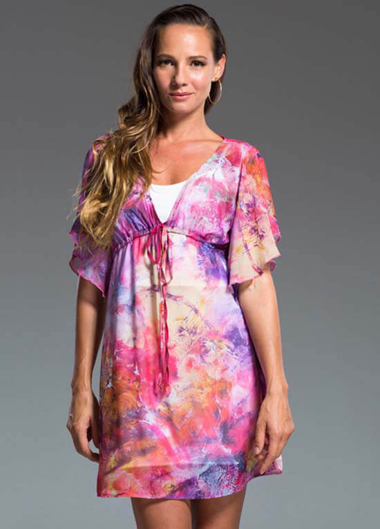 Calypso Tunic Desire Print w Nursing Slip - MilkyWay | QueenBee