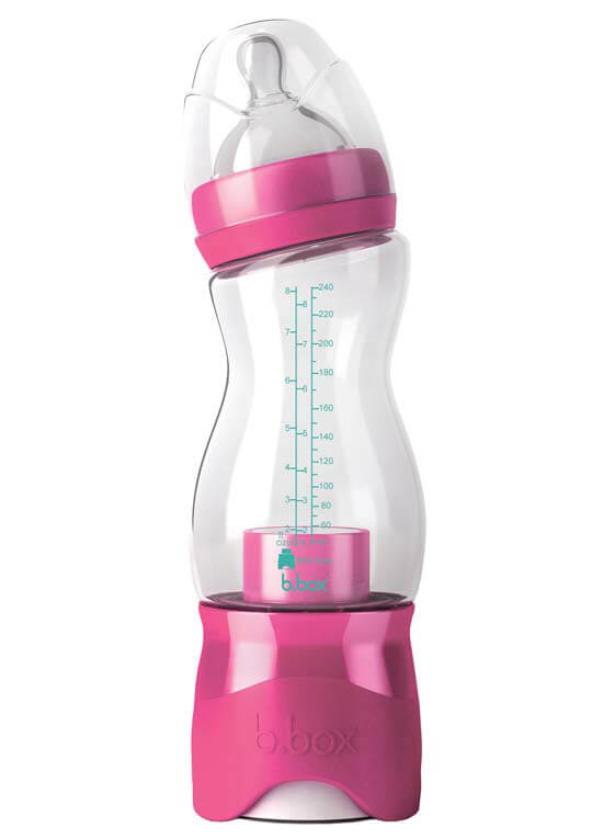 Baby Bottle w Dispenser in Berry Surprise by b.box