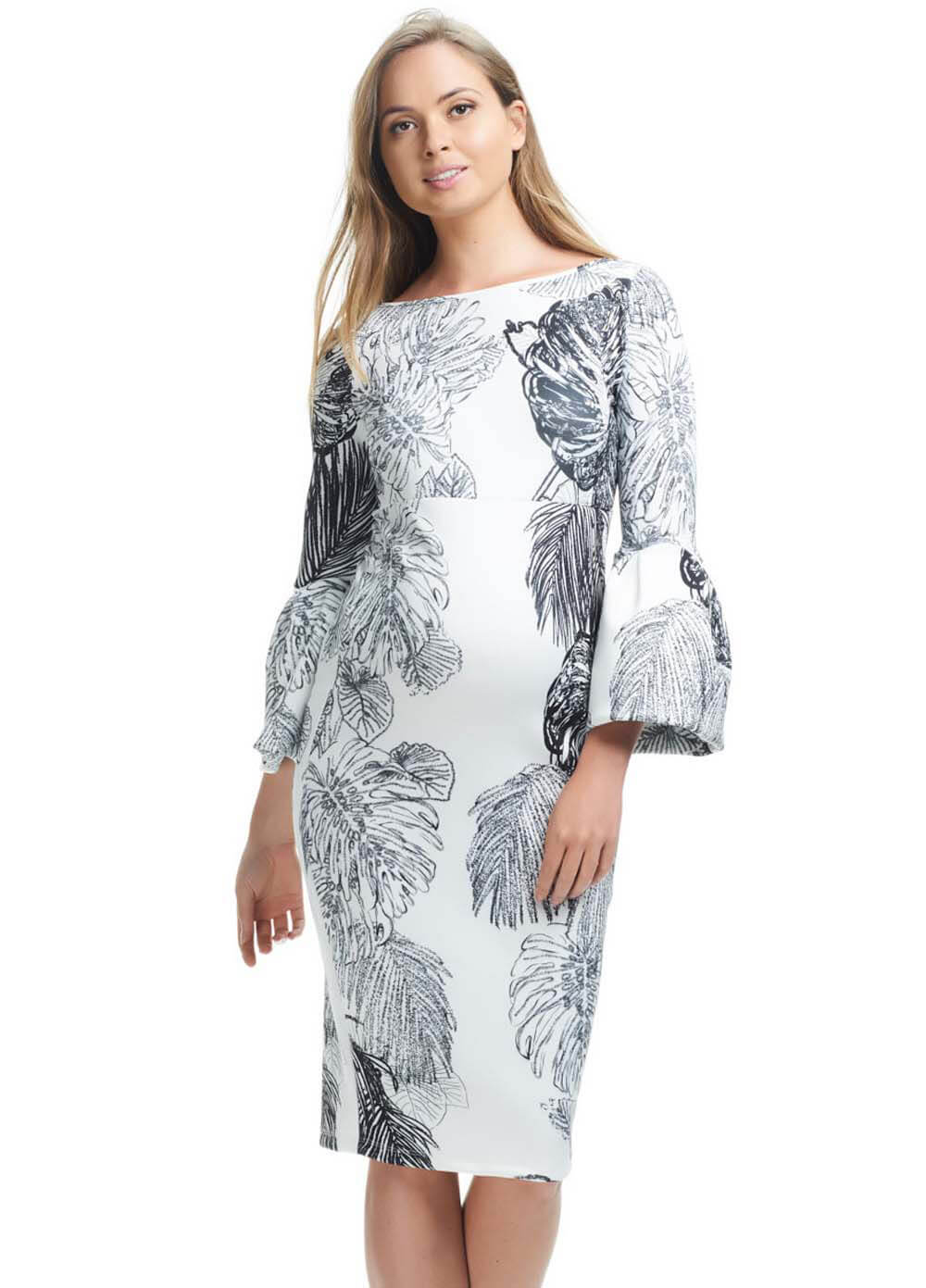 Myra Ruffled Sleeved Maternity Dress by Soon Maternity