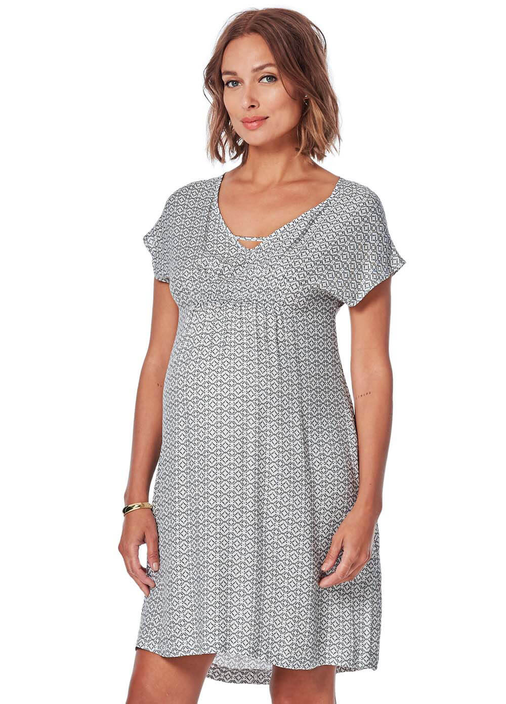 Printed Maternity Sun Dress by Queen mum